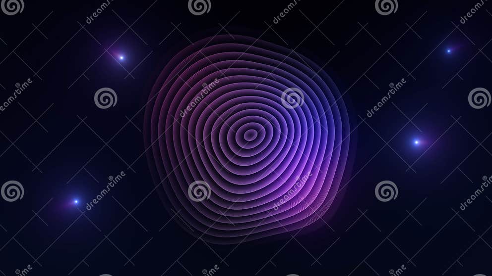 Abstract Purple Blue Shape Pattern Animation with Geometric Ripple Effect and Point Lights for ...