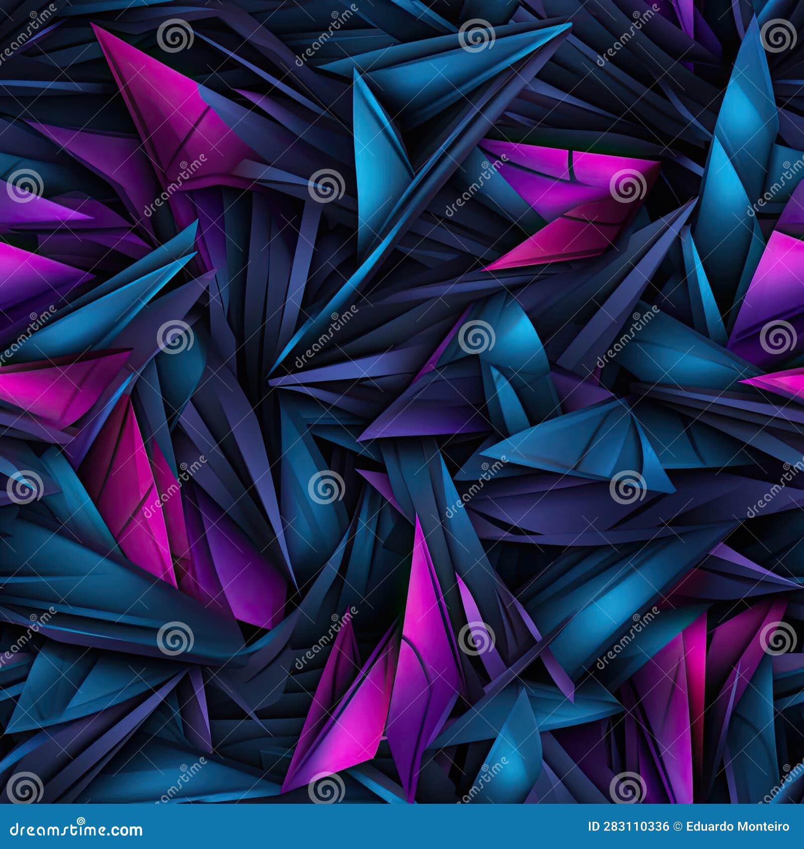 Abstract Purple and Blue Triangles Wallpaper with Distorted Forms ...