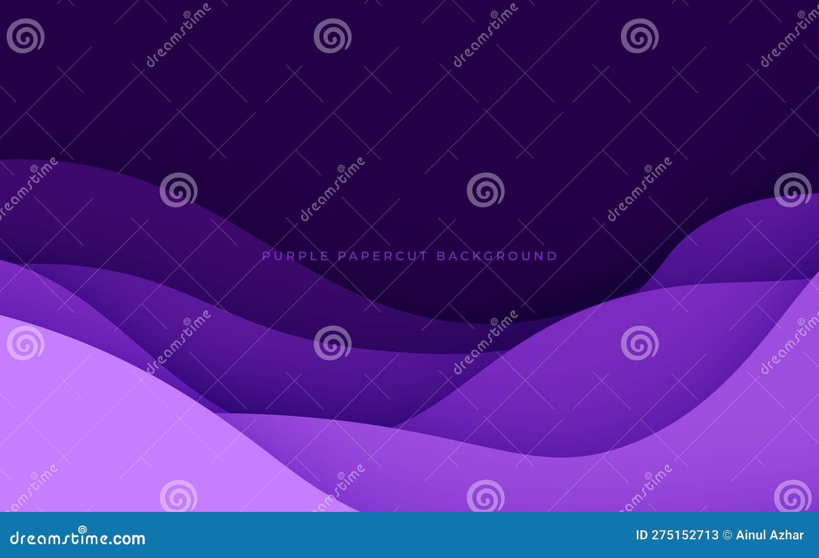 Abstract Purple Color Dynamic Wavy Overlap Layers Papercut Background ...