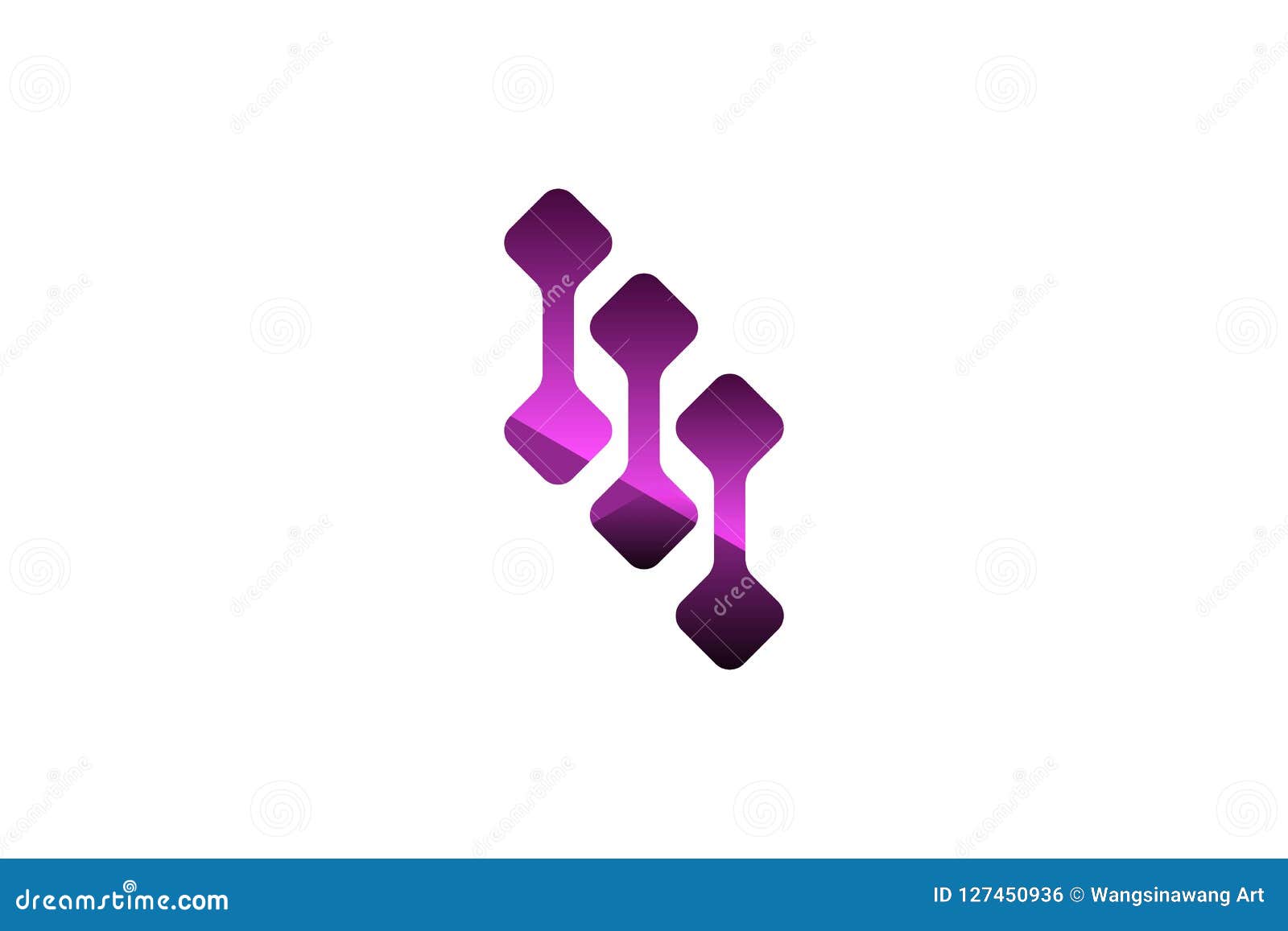 Abstract Purple Digital Logo Designs Inspiration Isolated on White ...
