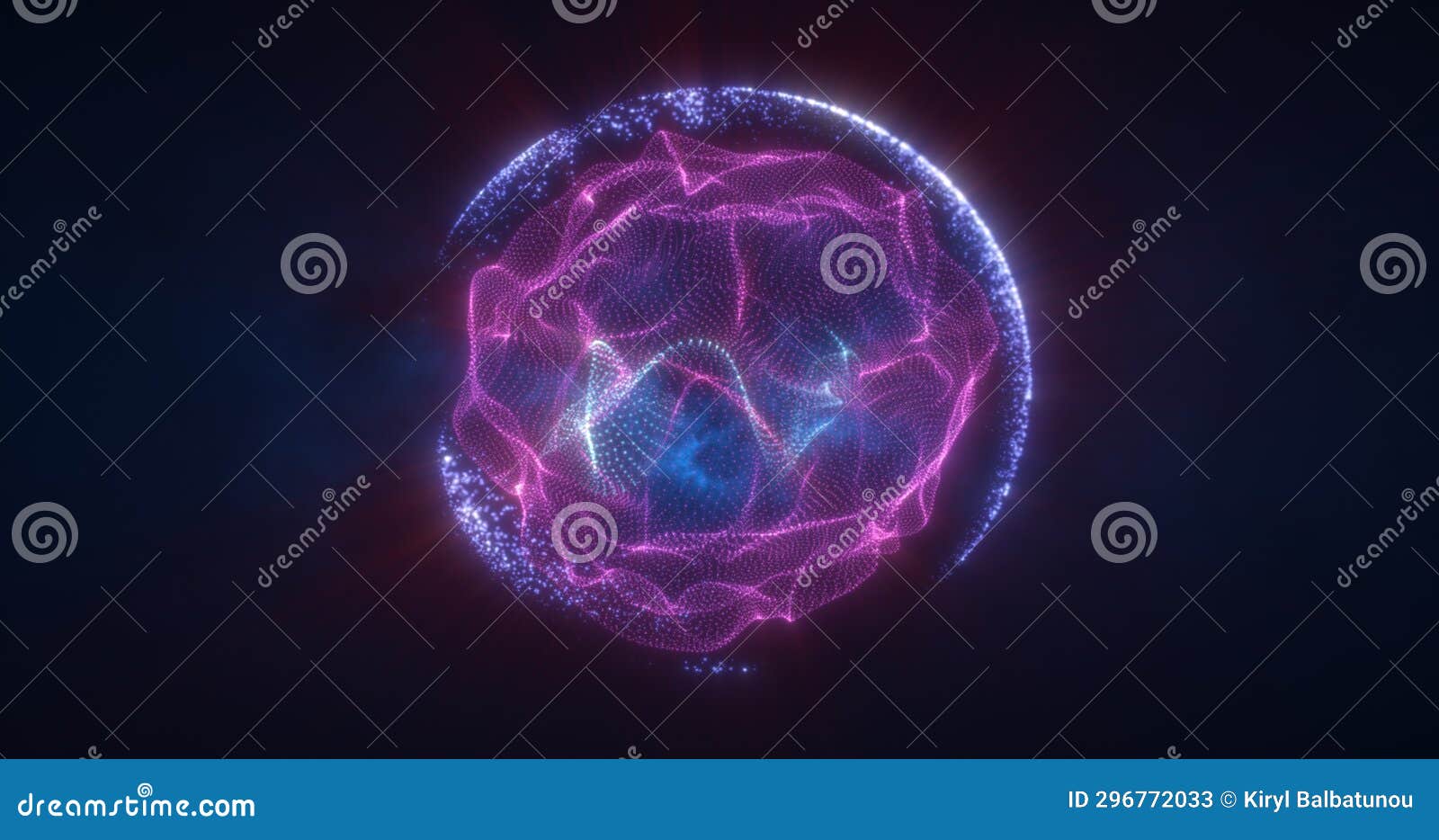 Abstract Purple Energy Sphere from Particles and Waves of Magical ...