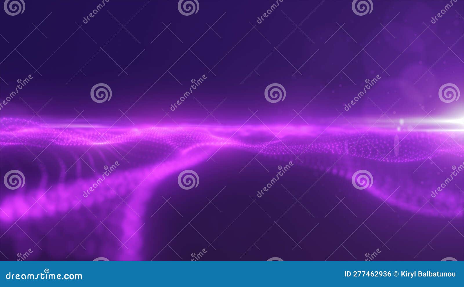 Abstract Purple Energy Surface with Magic Waves of Particles and Points ...