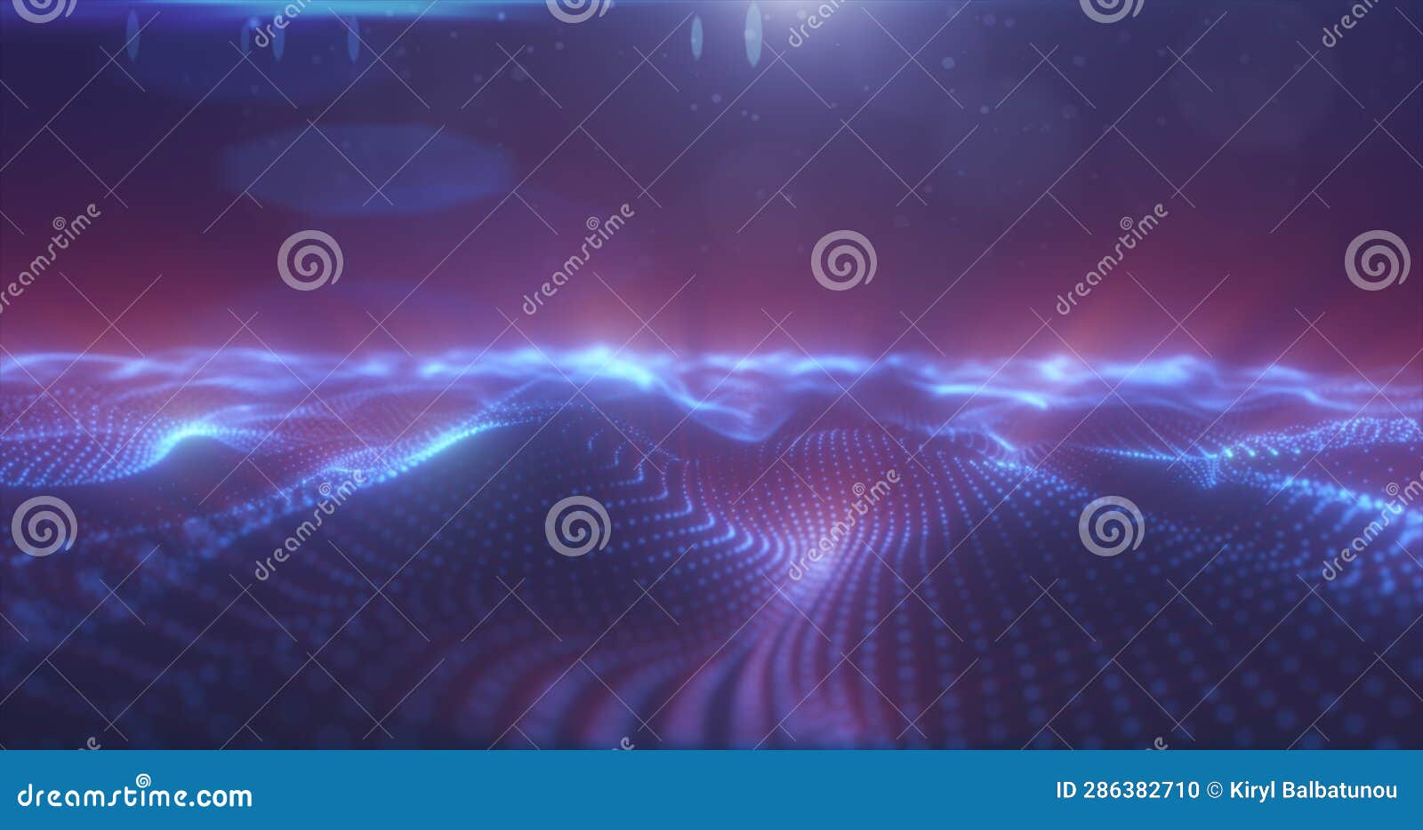 Abstract Purple Energy with Magic Waves of Particles and Points with an ...