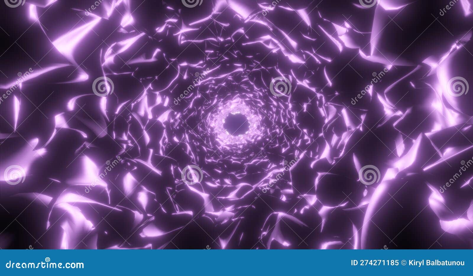 Abstract Purple Energy Tunnel of Waves Glowing Abstract Stock ...