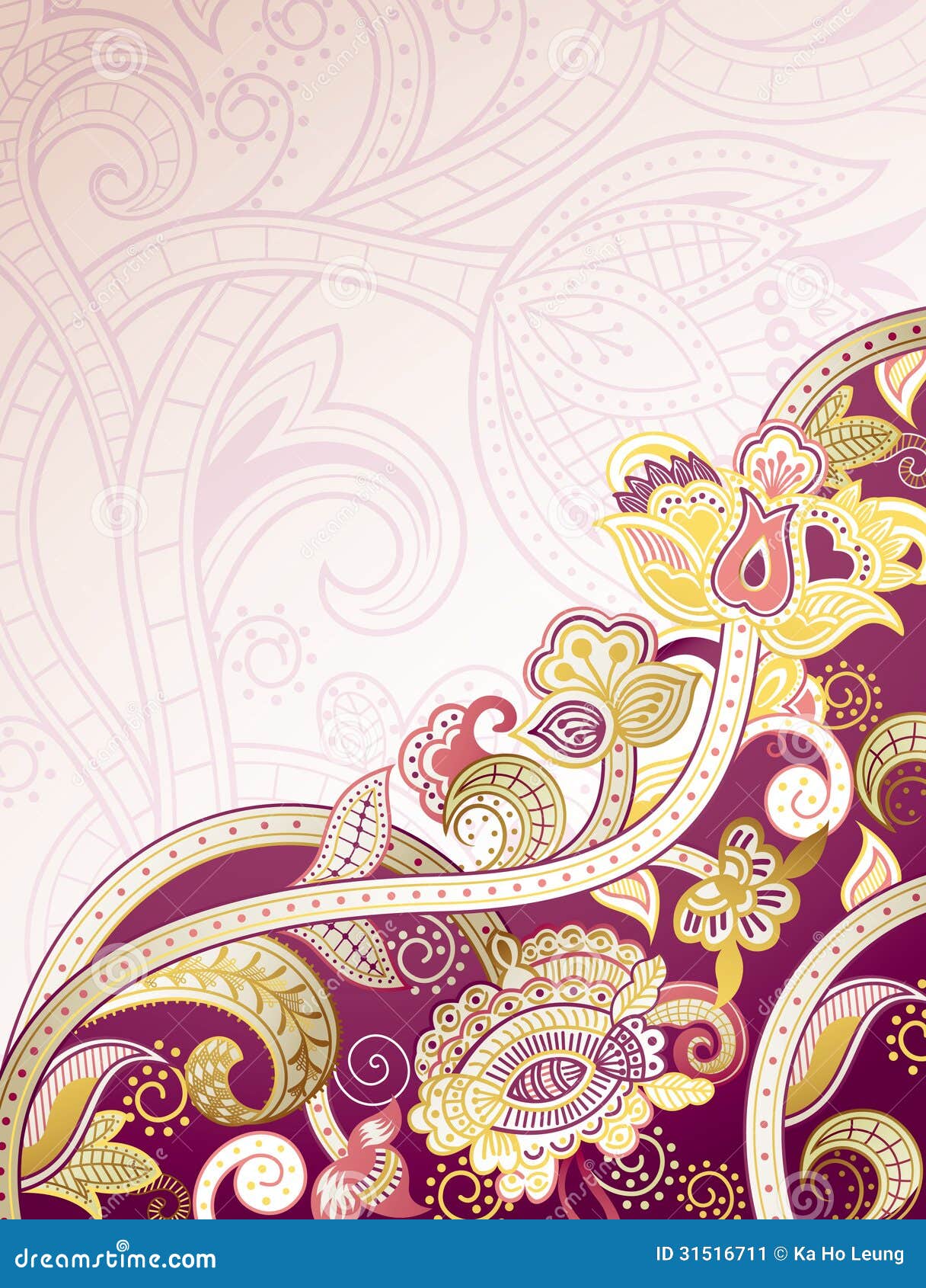 Abstract Purple Floral Background Stock Illustration - Illustration of ...