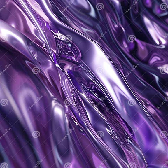 Abstract Purple Fluid Texture with Smooth, Reflective Waves. Stock ...