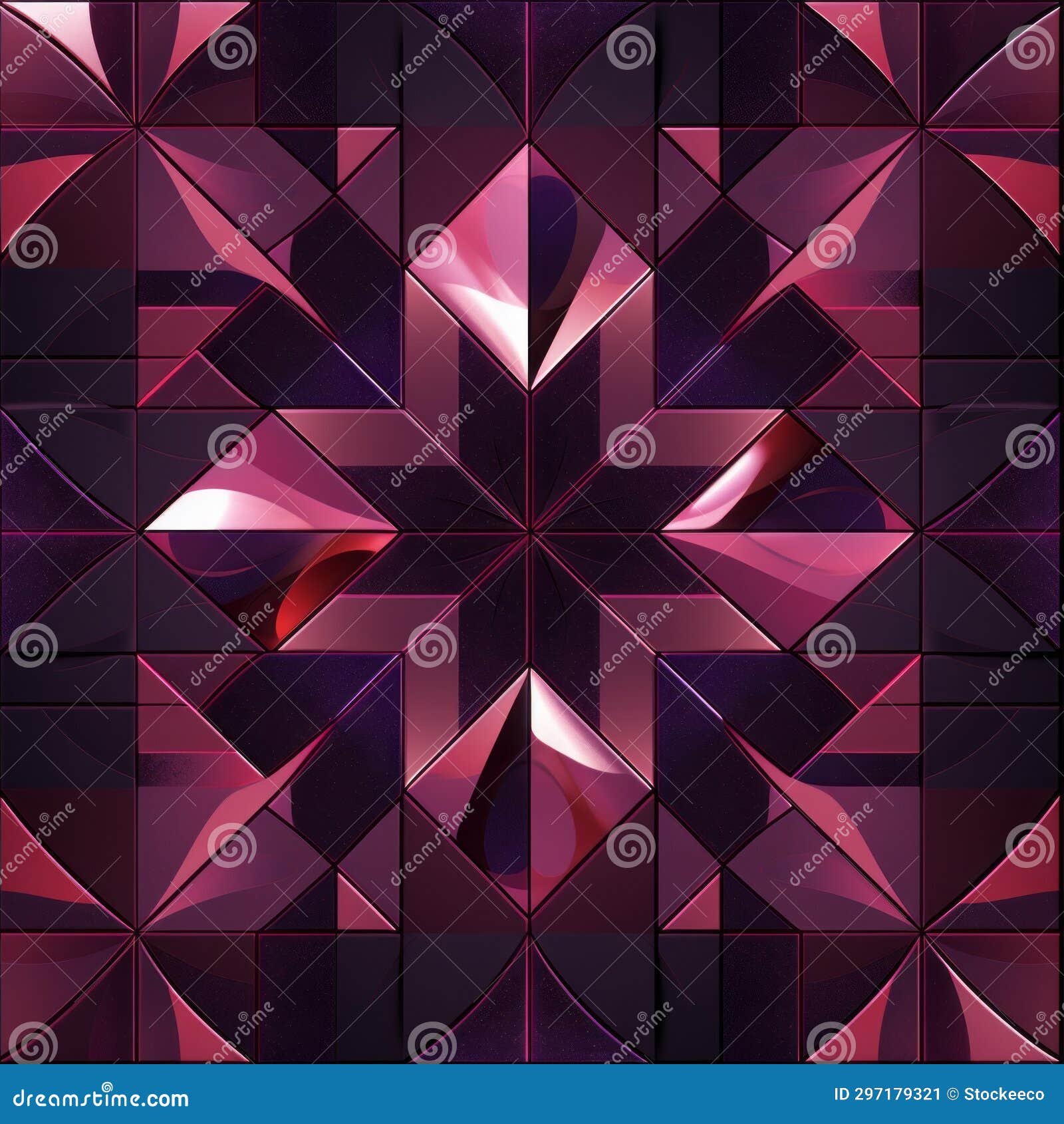 Abstract Purple Glass Design with Geometric Patterns Stock Illustration ...