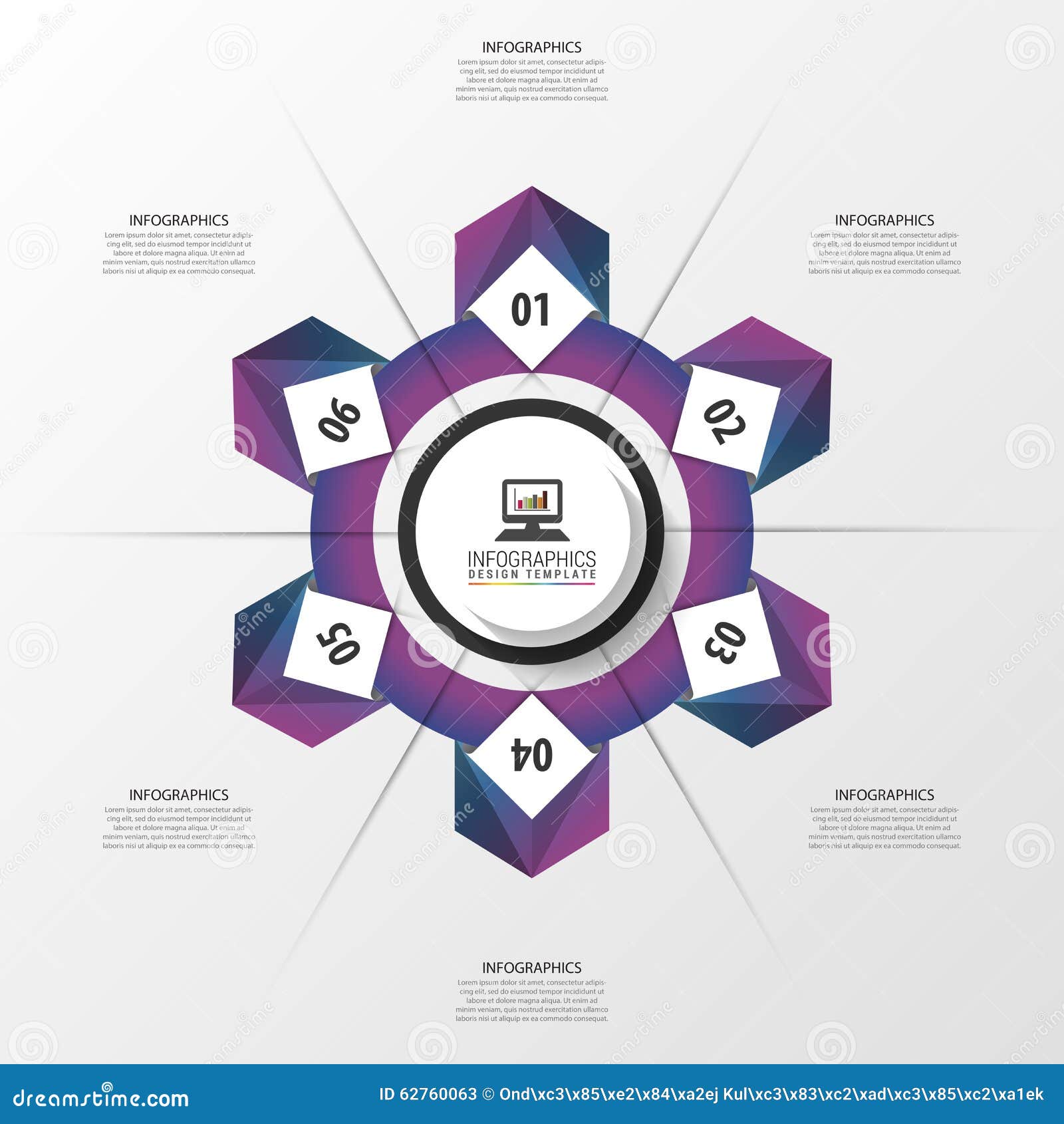 Abstract Purple Infographic Circle. Modern Design Template Stock Vector ...