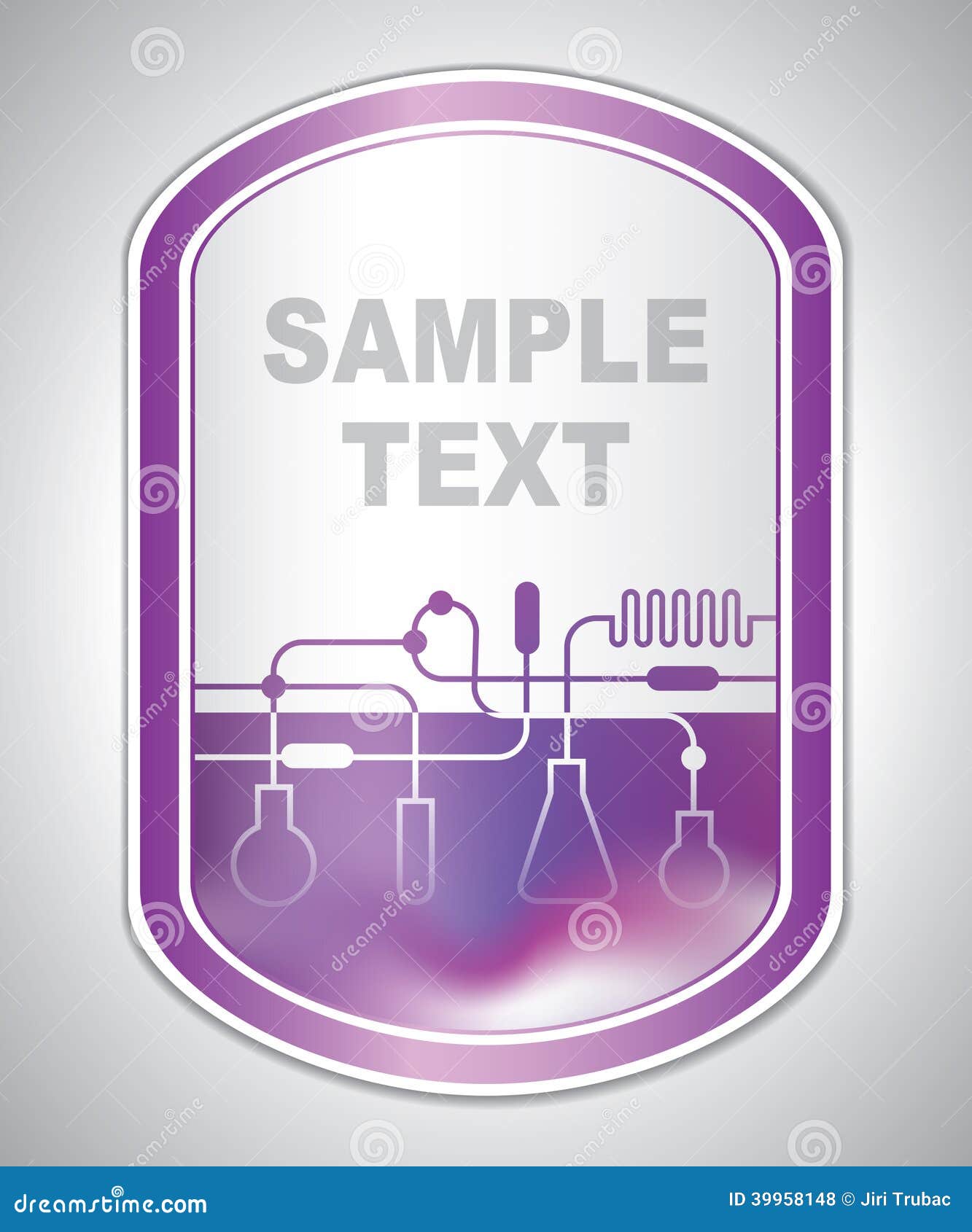 Abstract Purple Laboratory Label Stock Vector - Illustration of decor ...