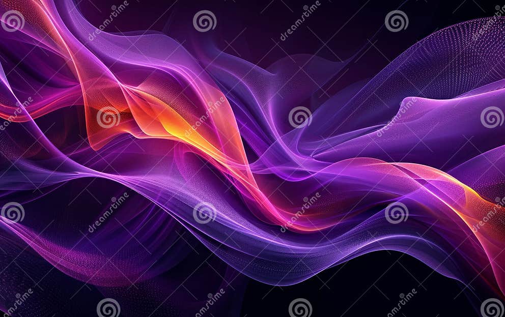 An Abstract Purple Light Pattern on a Black Background Stock Image ...