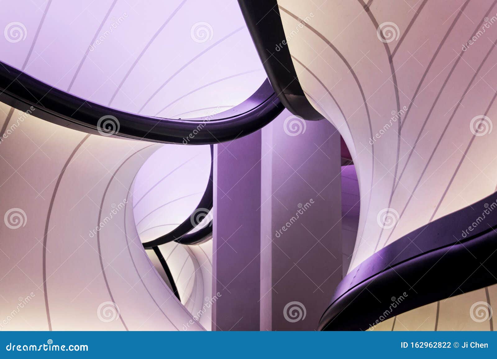 Abstract Purple Light Wall Inside Science Museum in London Editorial ...