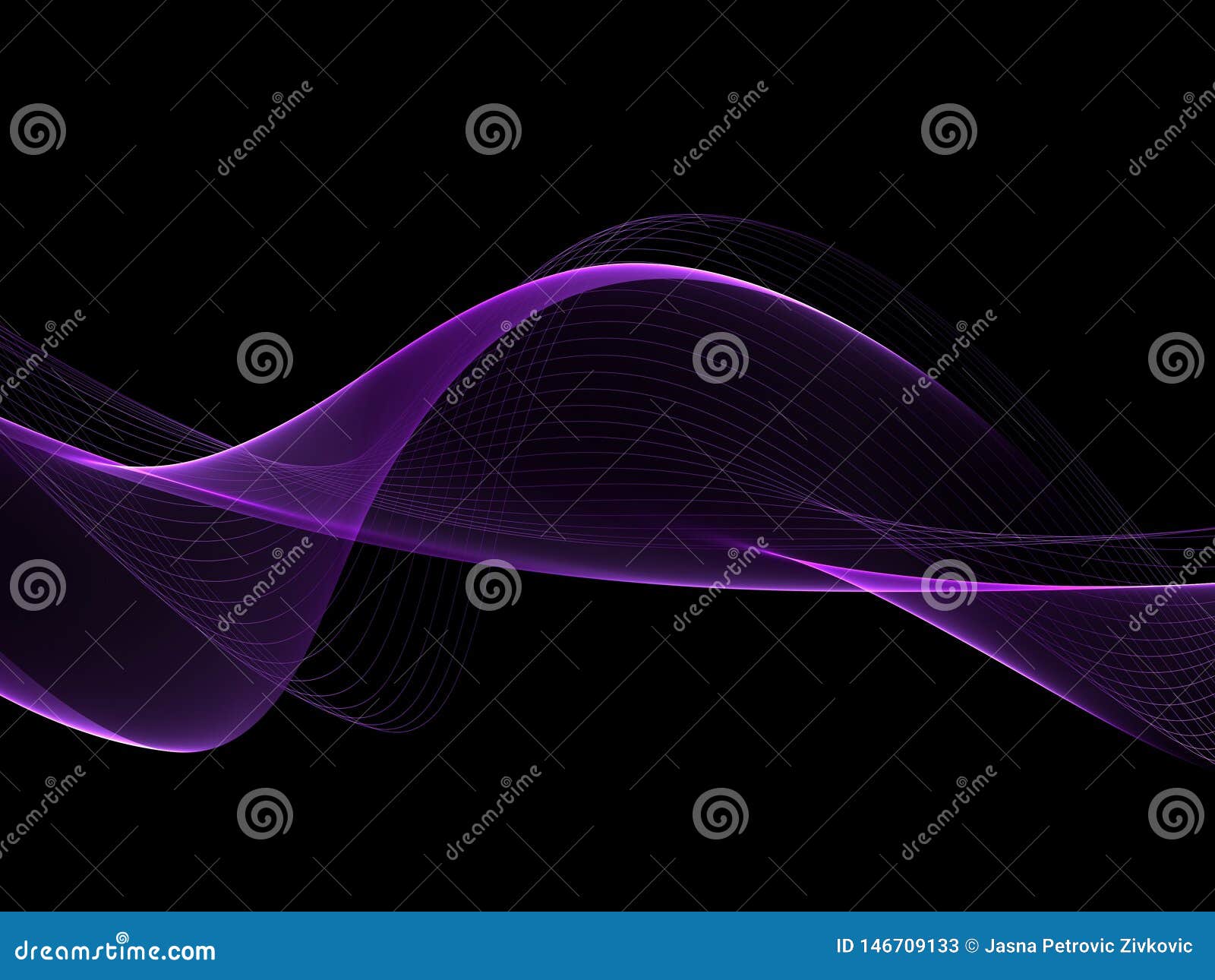 Abstract Purple Light Waves Background Stock Illustration ...