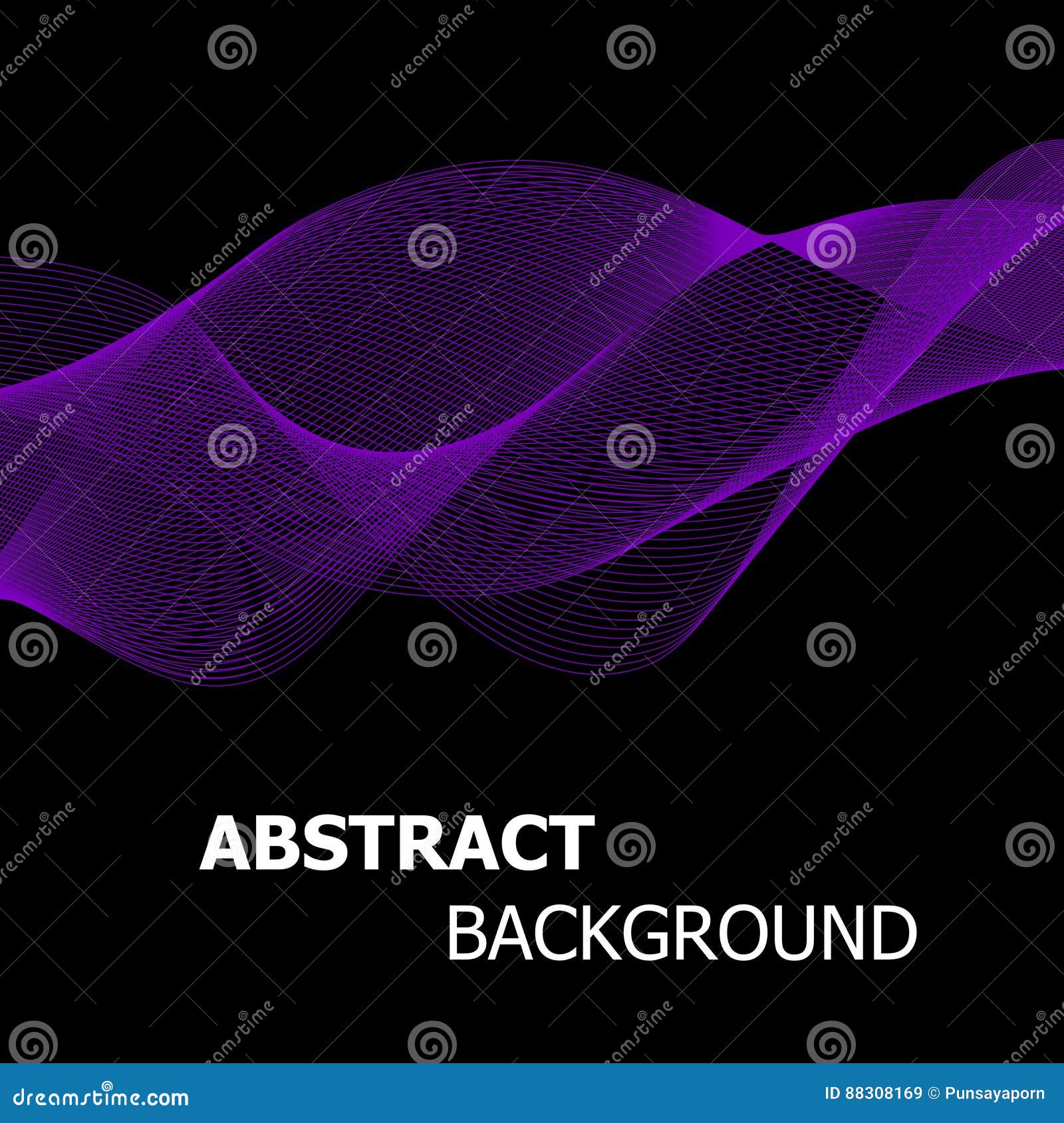 Abstract Purple Line Wave Background Stock Vector - Illustration of ...