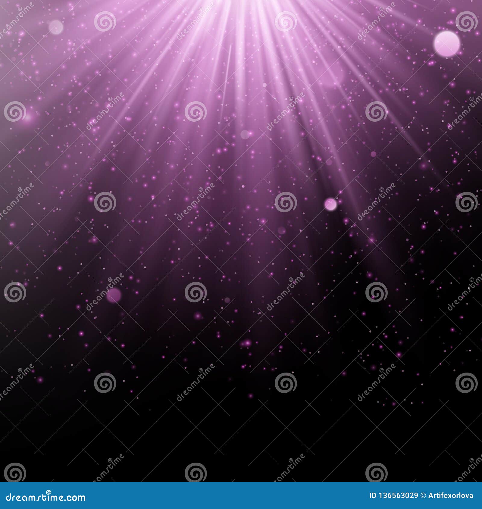 Abstract Purple Overlay Effect. Shimmering Object with Rays Background ...