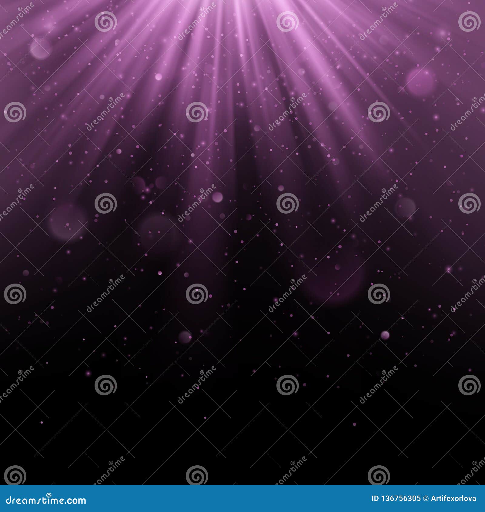 Abstract Purple Overlay Effect. Shimmering Object with Rays Background ...
