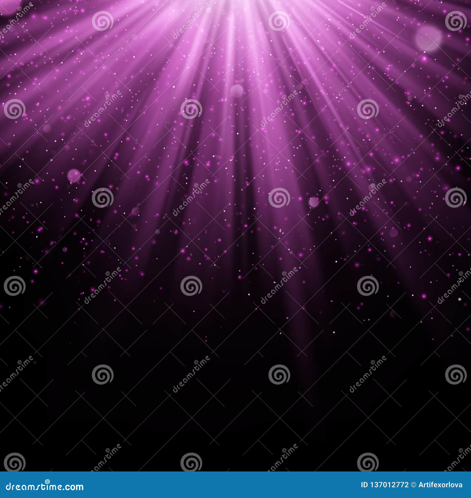Abstract Purple Overlay Effect. Shimmering Object with Rays Background ...