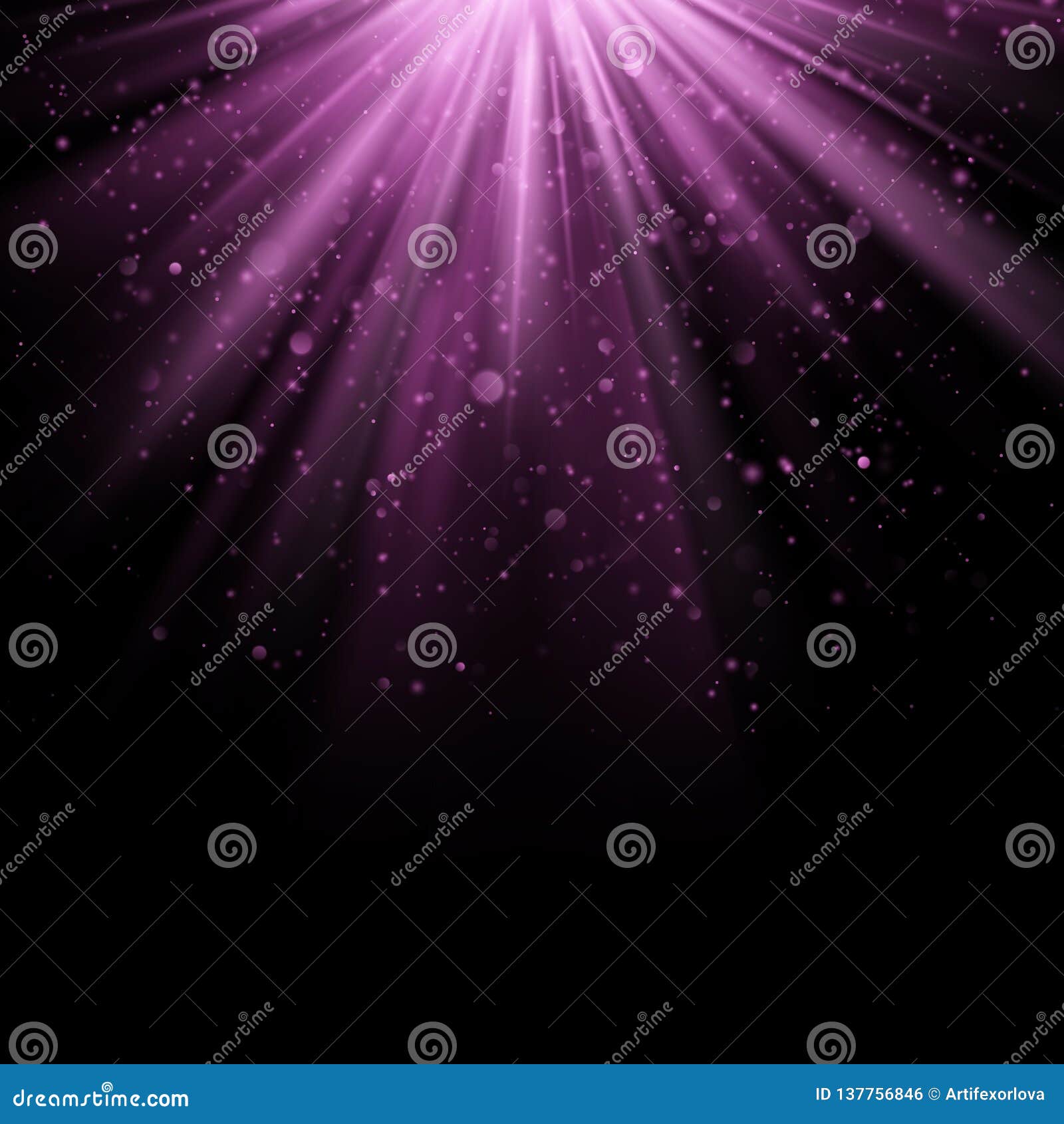 Abstract Purple Overlay Effect. Shimmering Object with Rays Background ...
