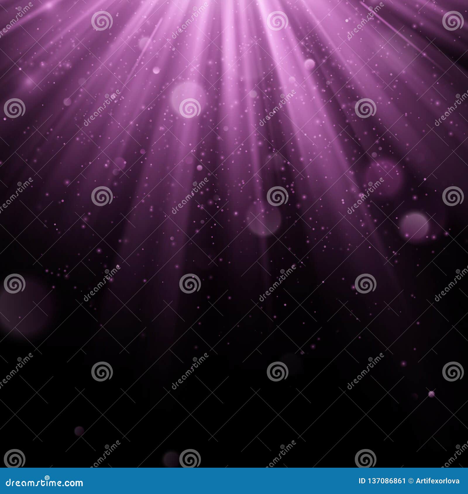 Abstract Purple Overlay Effect. Shimmering Object with Rays Background ...