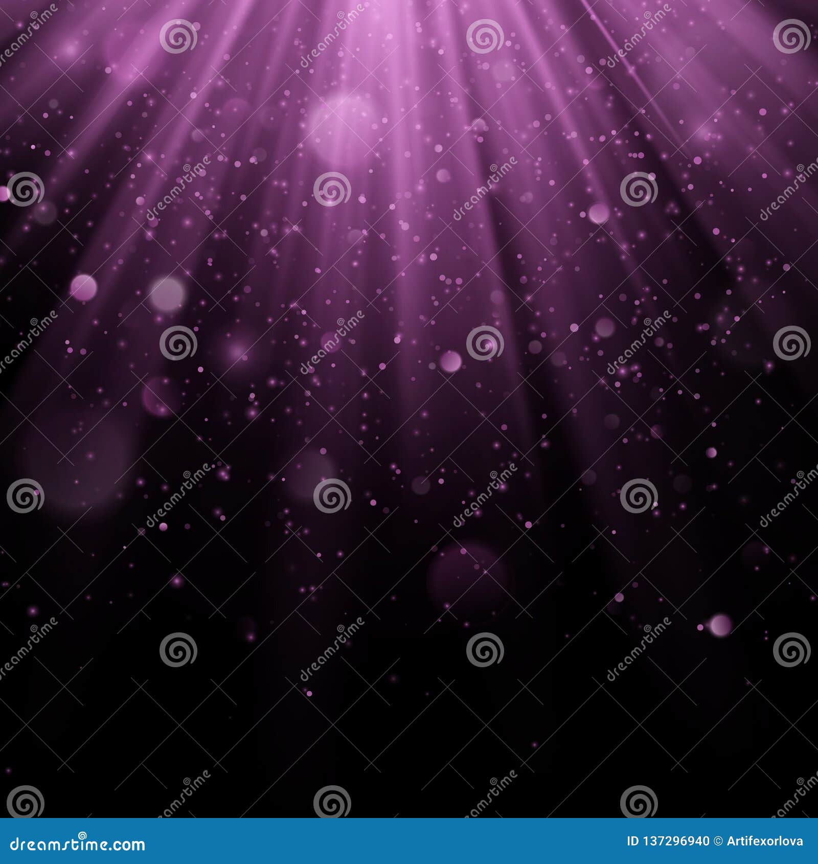 Abstract Purple Overlay Effect. Shimmering Object with Rays Background ...