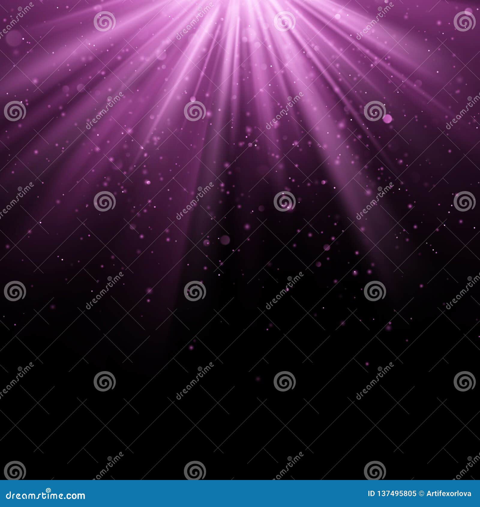 Abstract Purple Overlay Effect. Shimmering Object with Rays Background ...