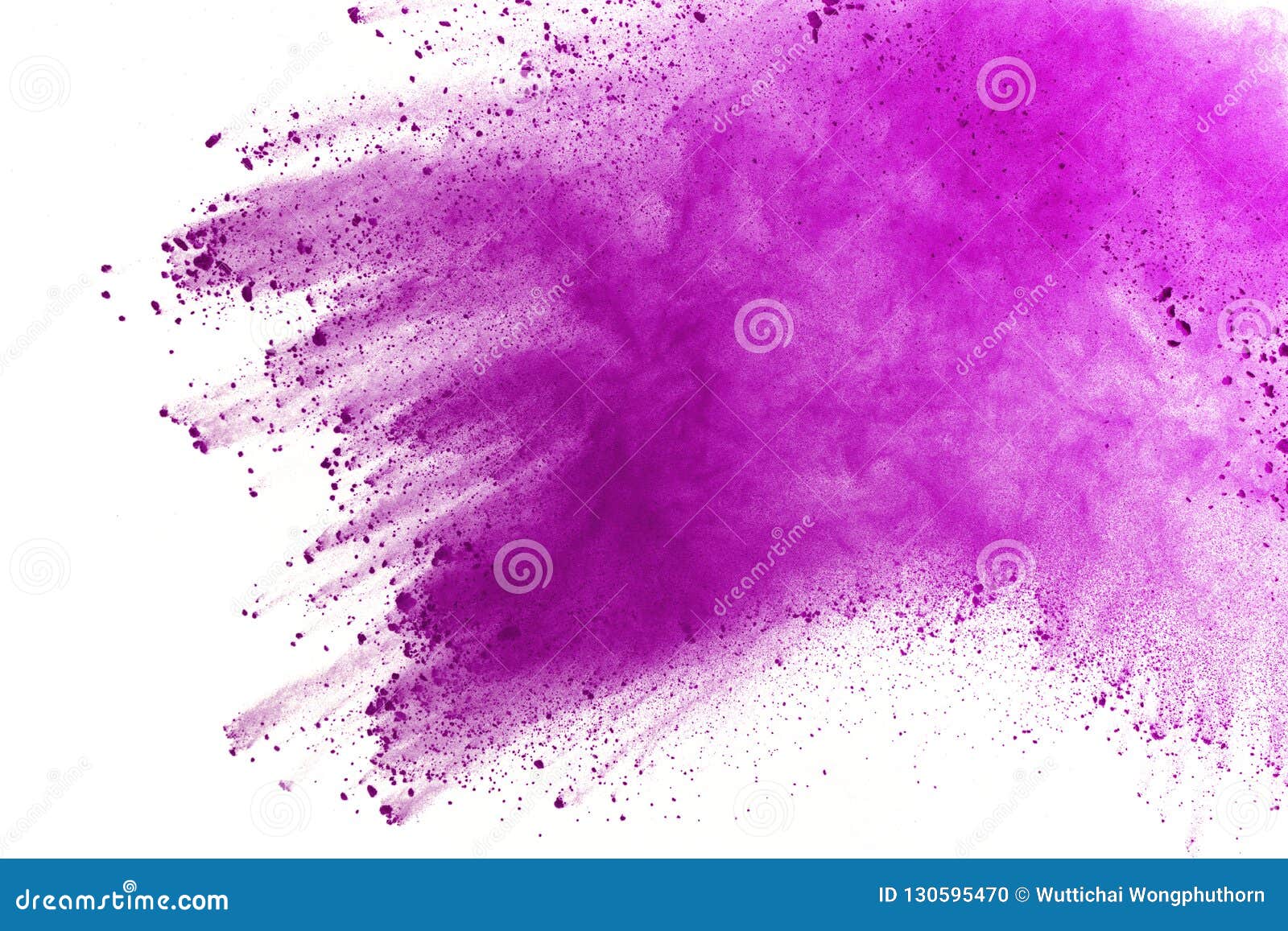 Abstract Purple Powder Explosion on White Background. Abstract Colored ...