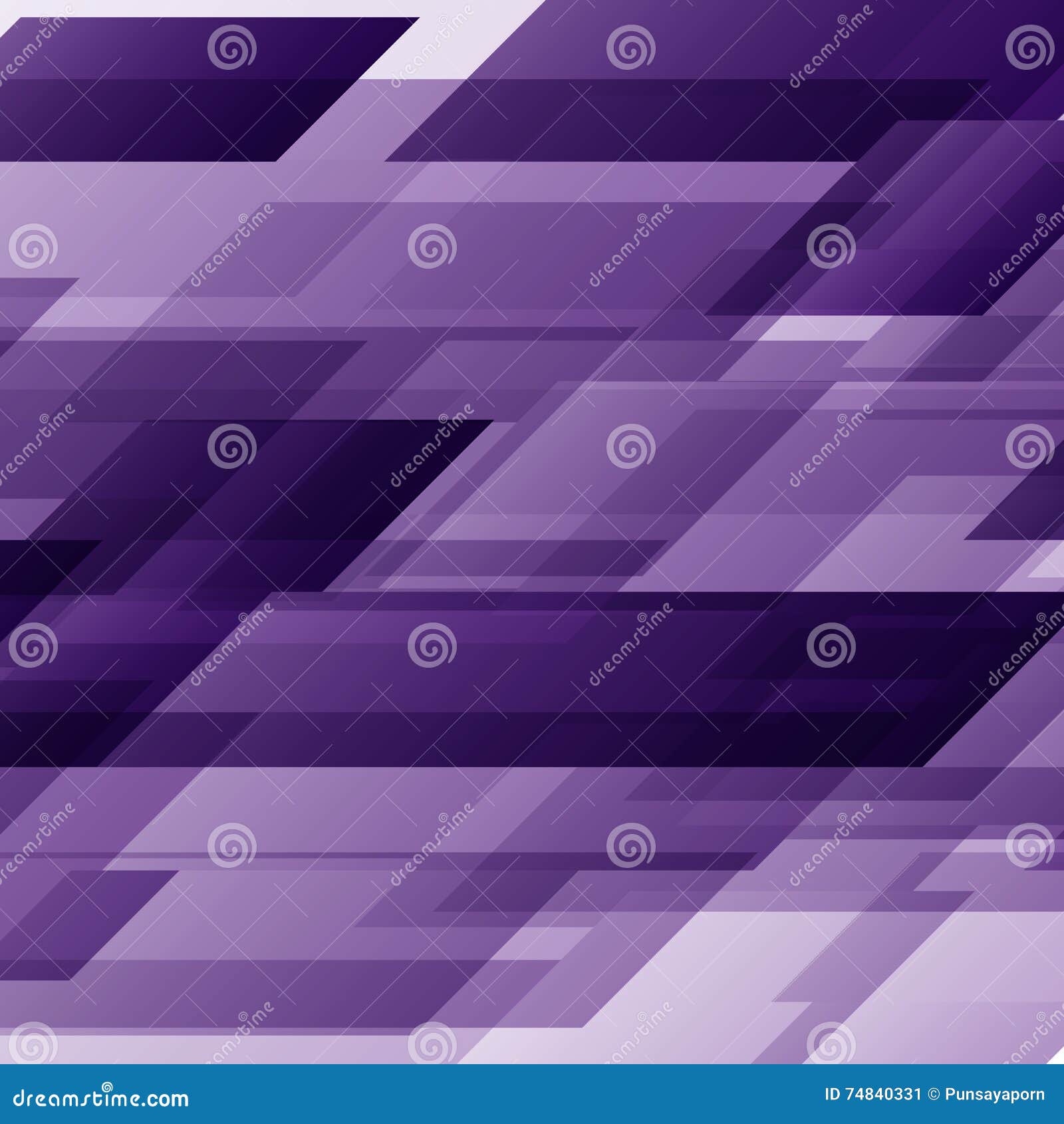 Abstract Purple Rectangles Technology Distorted Background Stock Vector ...