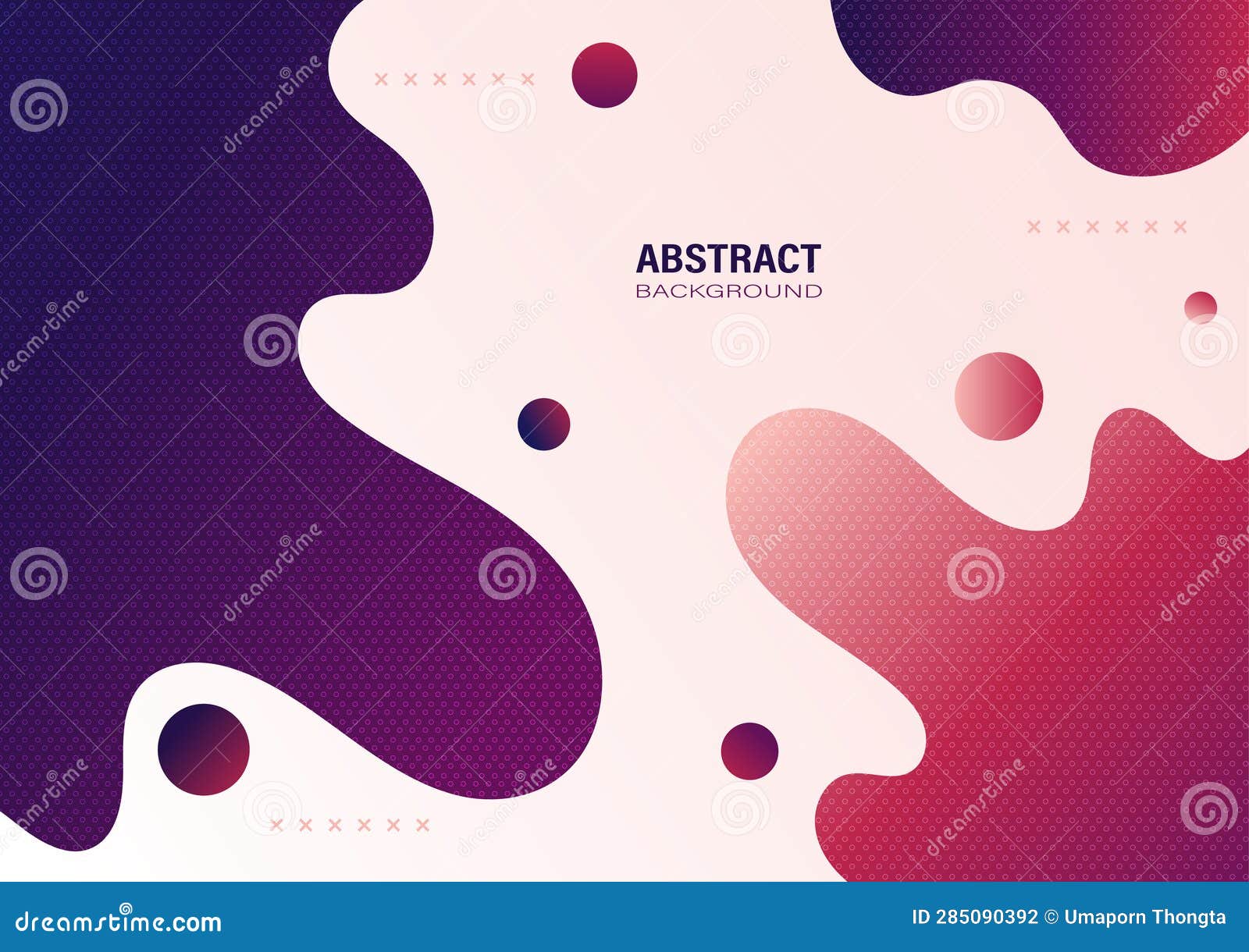 Abstract Purple-red Gradient Organic Shapes Hand-drawn on a Pastel ...