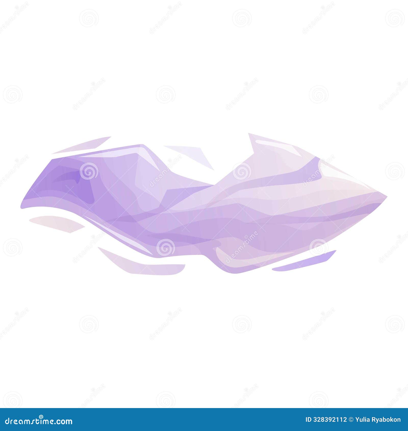 Abstract Purple Shape Flowing on White Background Stock Illustration ...
