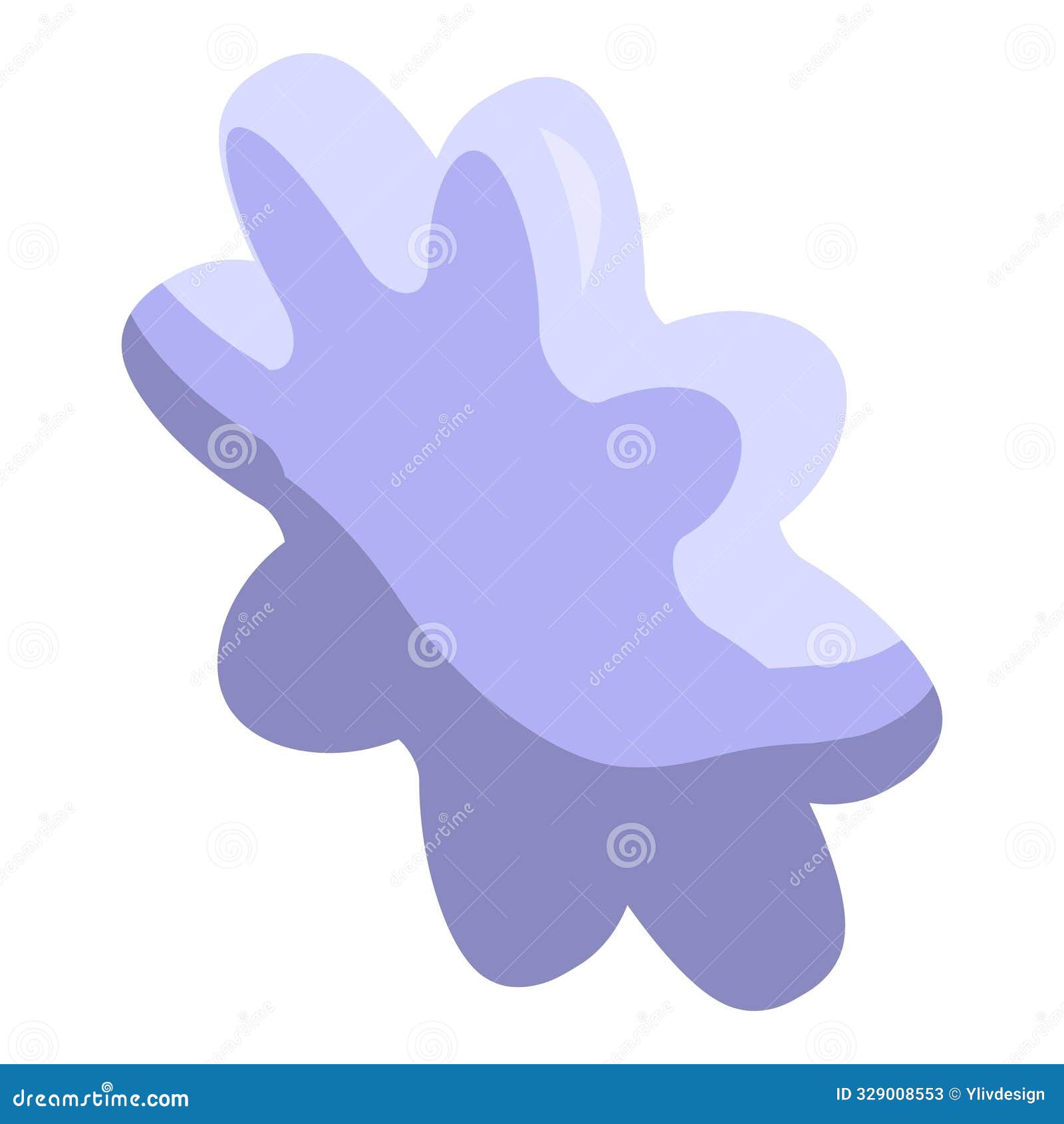 Abstract Purple Shape Spreading on White Background Stock Illustration ...
