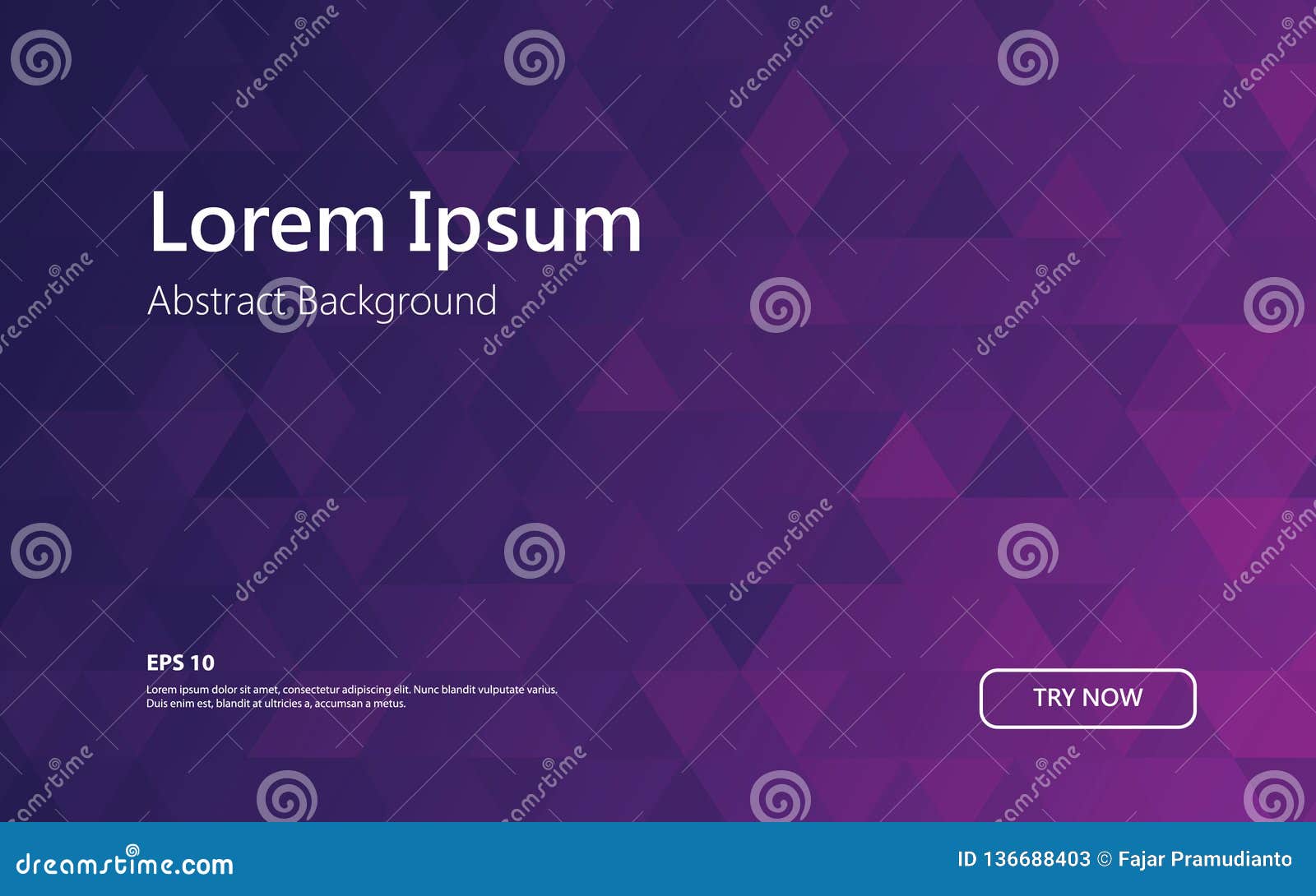 Abstract Purple Triangle Geometric Background Vector . Minimal Concept ...