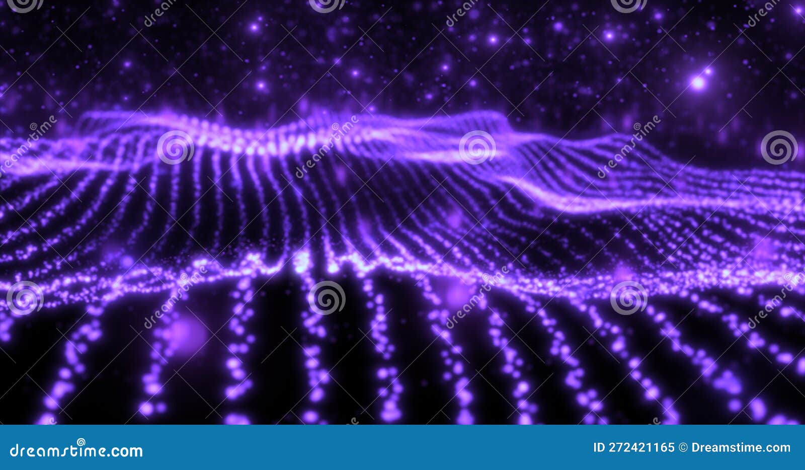 Abstract Purple Wave Lines from Particles and Dots of Energetic Magic ...
