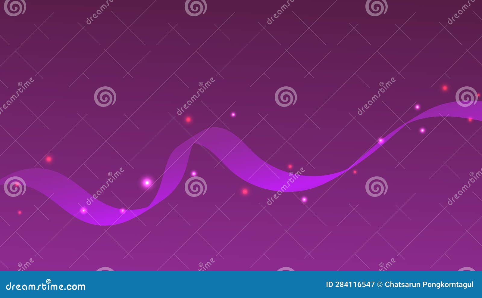Abstract Purple Waveform Ribbon and Glitter on Background Stock Vector ...