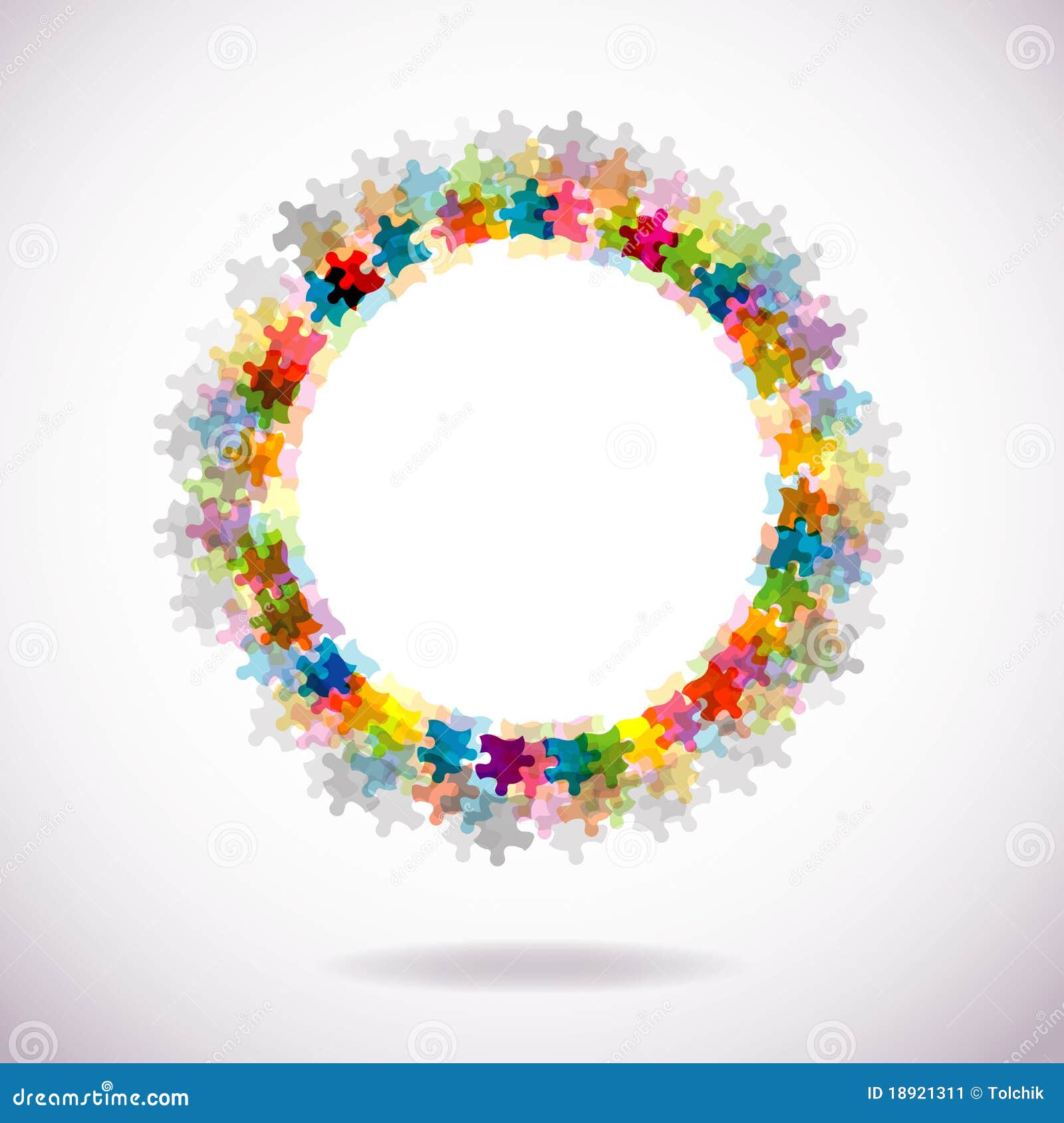 Abstract Puzzle Background With Colorful Pieces Cartoon Vector ...