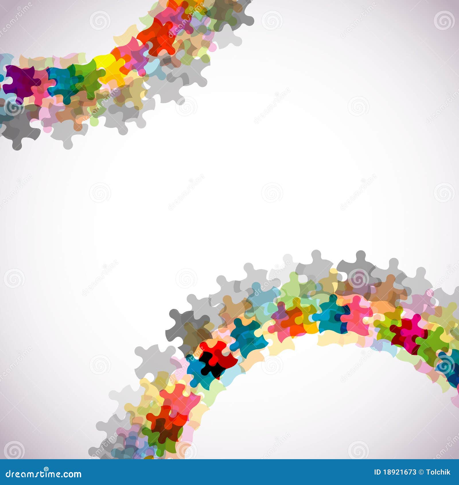 Abstract Puzzle Background With Colorful Pieces Cartoon Vector ...