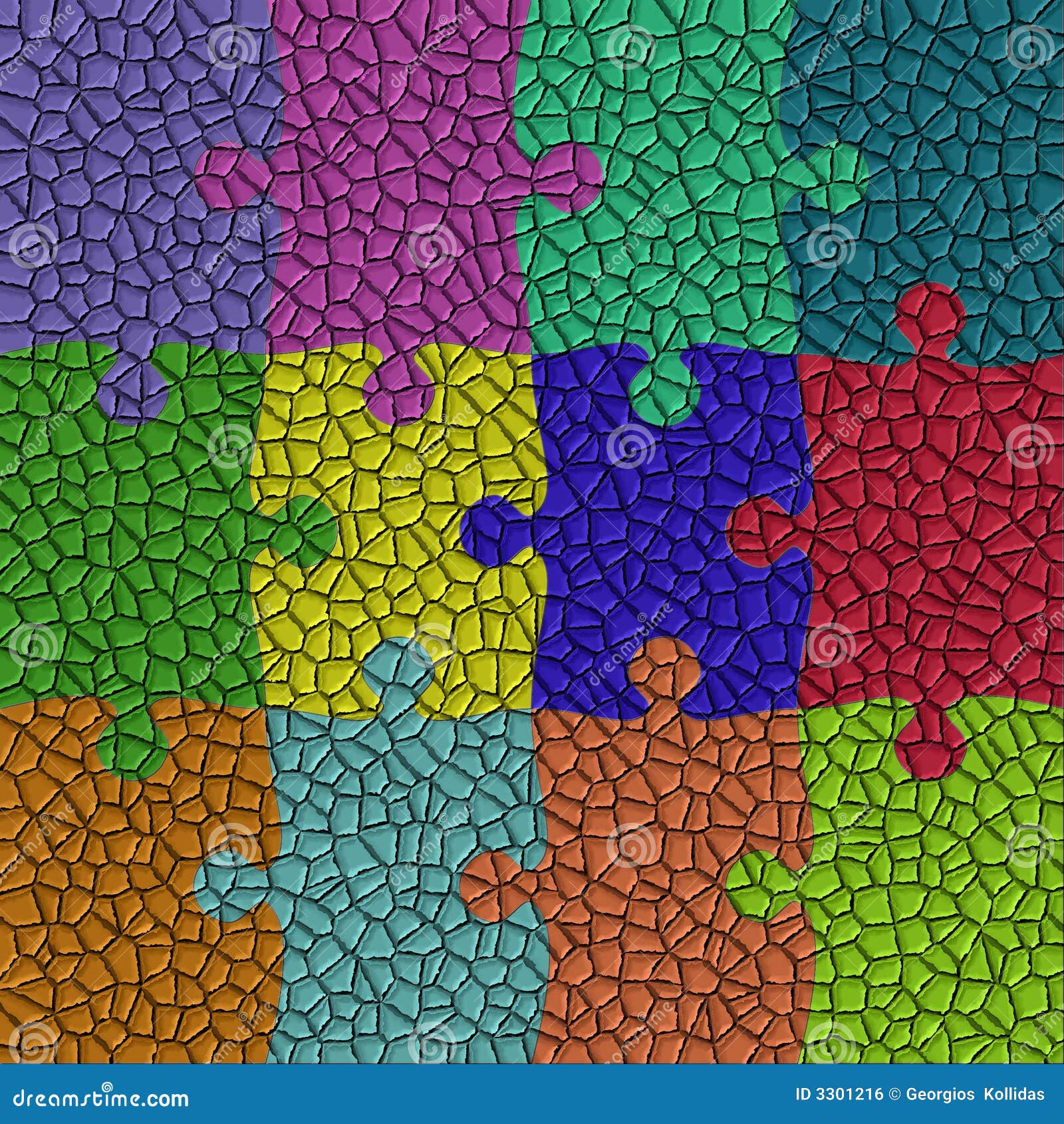 Abstract puzzle design stock illustration. Illustration of colour - 3301216