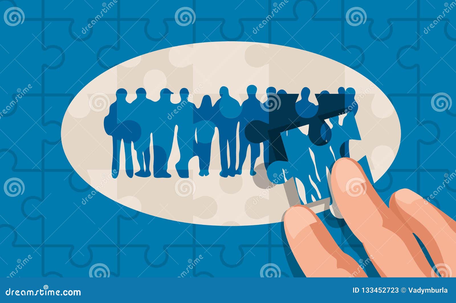 Abstract Puzzle Pieces Concept Design Stock Vector - Illustration of ...