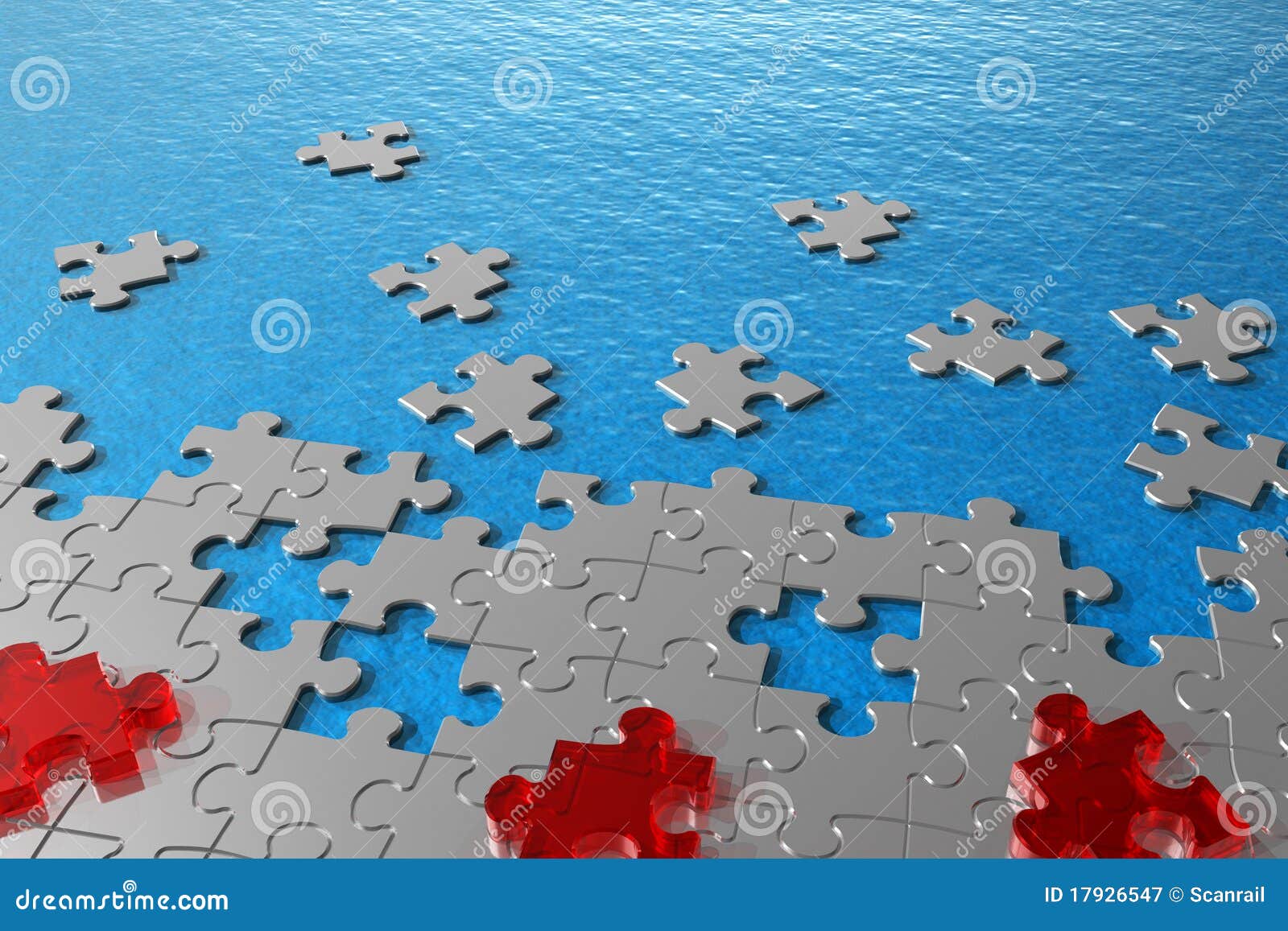 Abstract Puzzles in Water Concept Stock Illustration - Illustration of ...