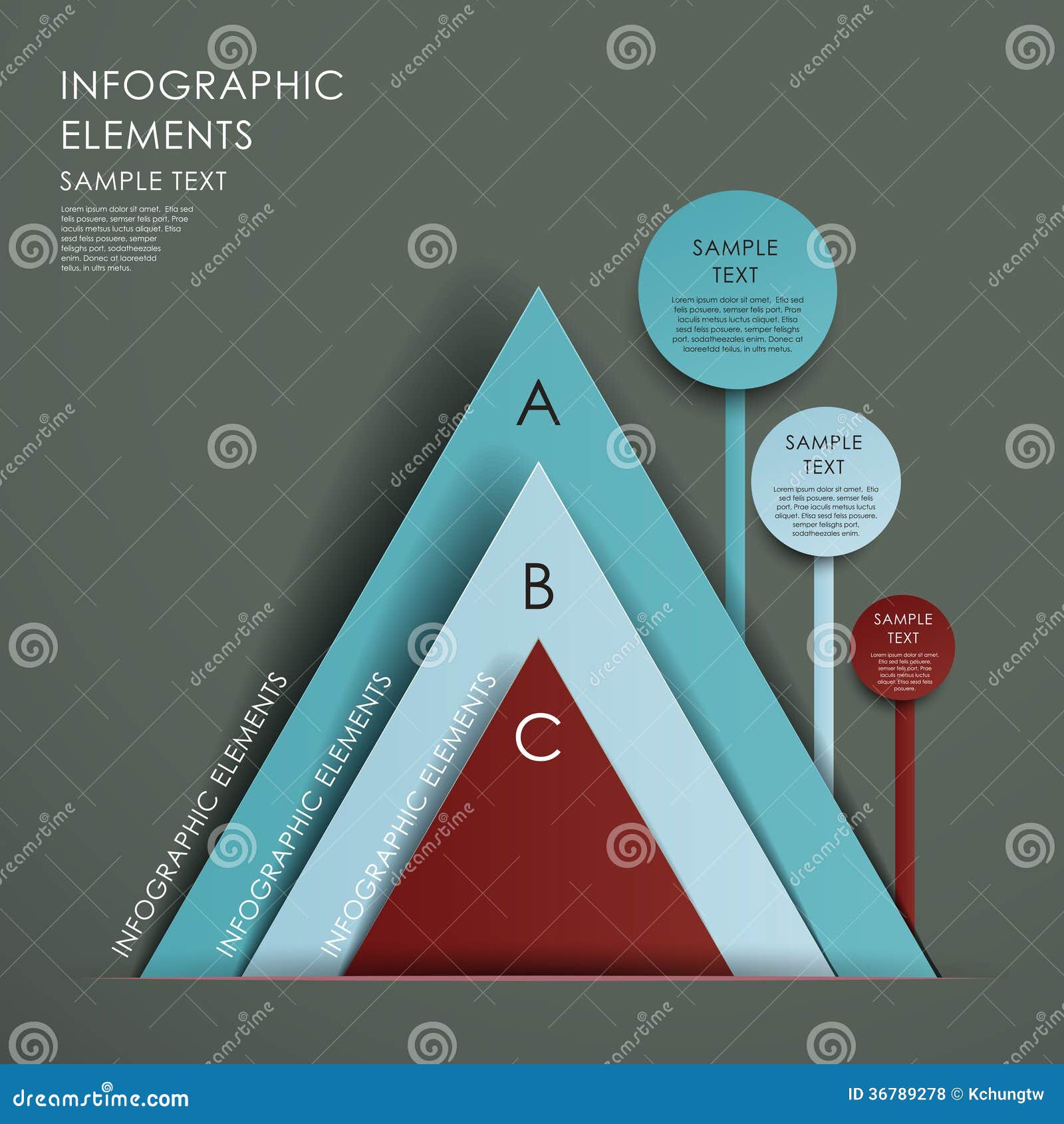 Abstract Pyramid Chart Infographics Stock Vector - Illustration of ...
