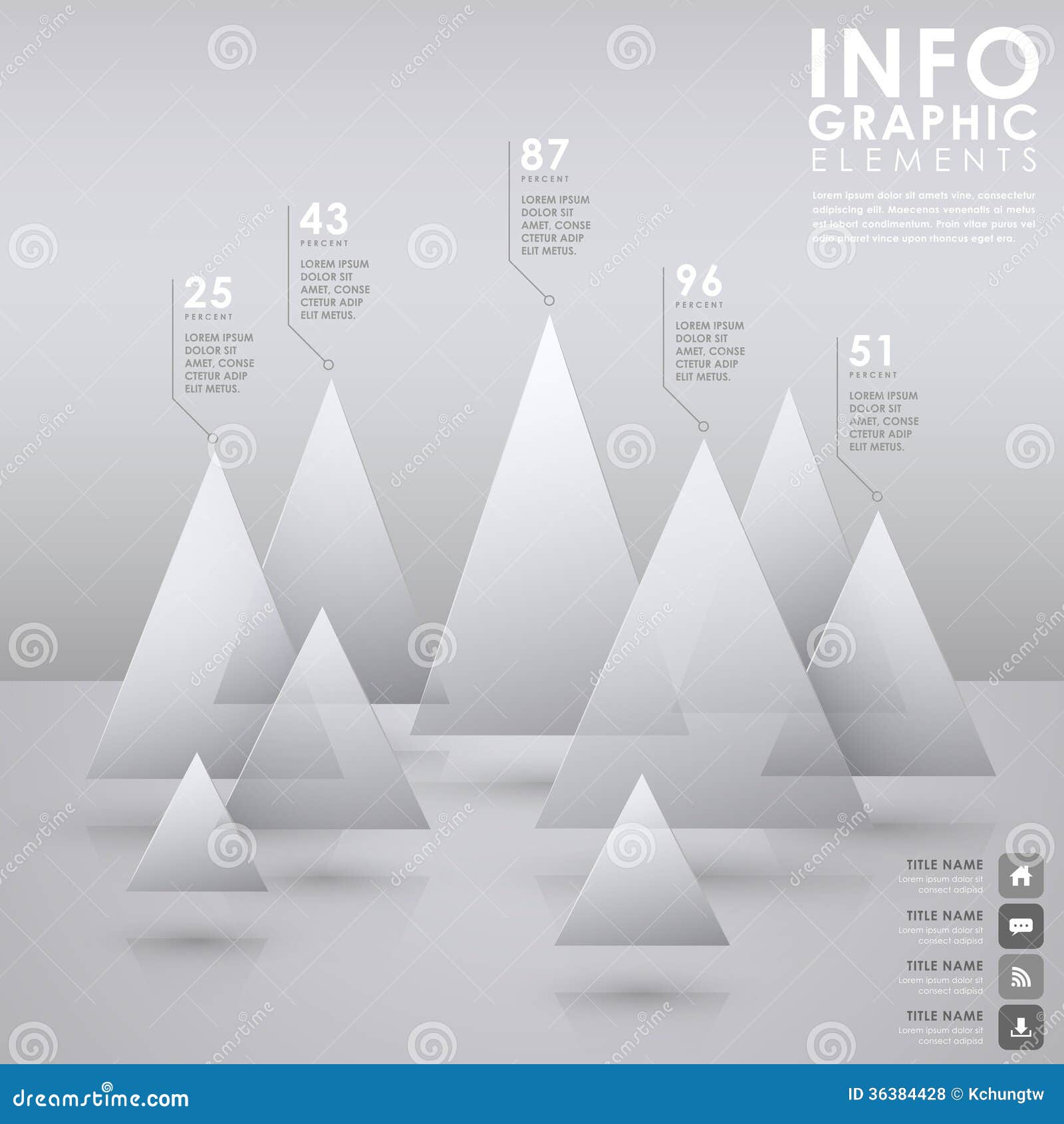 Abstract 3d Pyramid Chart Infographics Vector Illustration ...