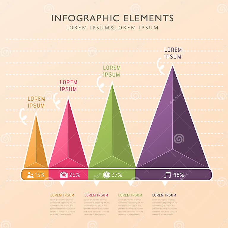 Abstract Pyramid Chart Infographics Stock Vector - Illustration of ...
