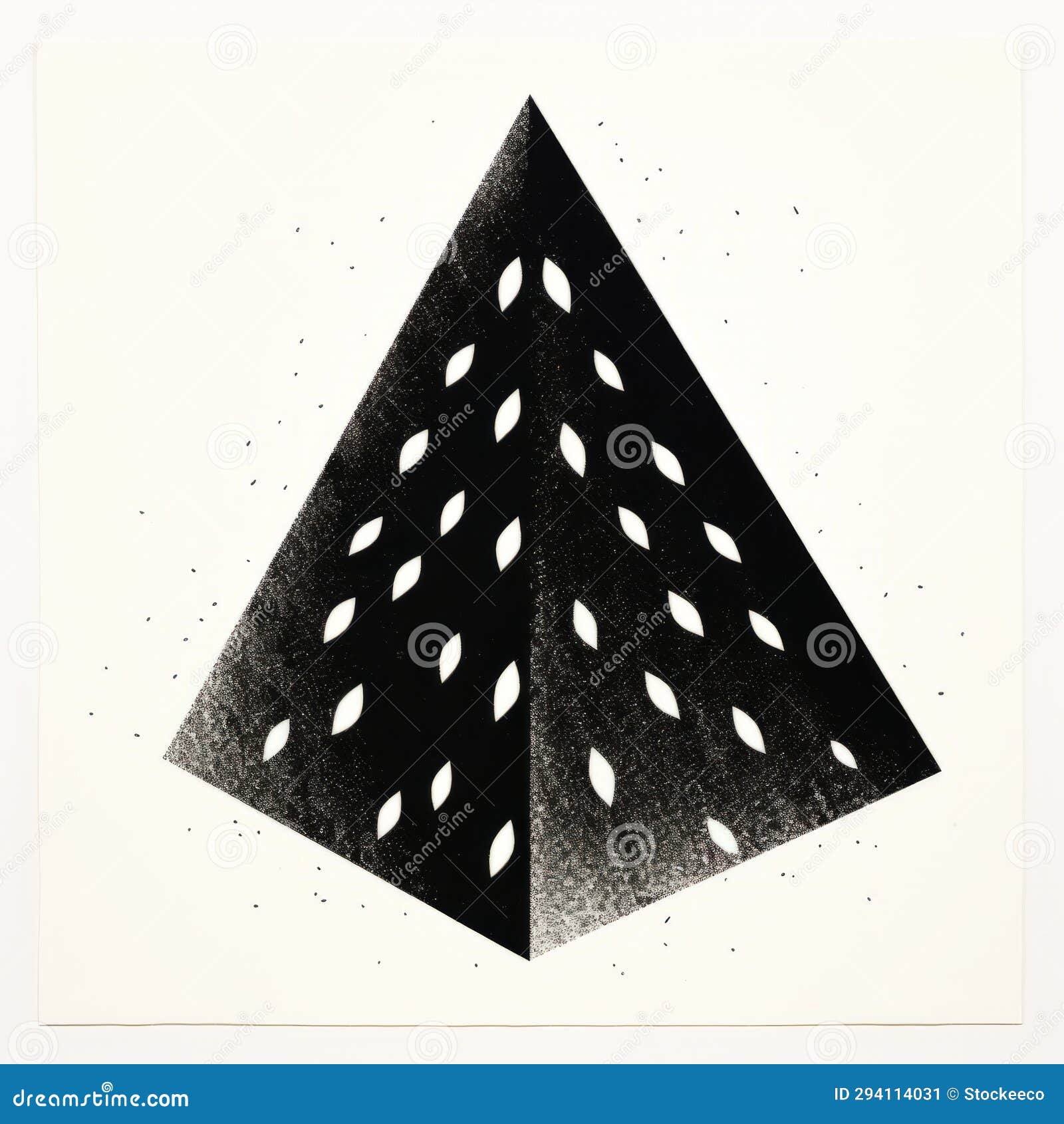 Abstract Pyramid Drawing with Luminous Shadows Stock Illustration ...