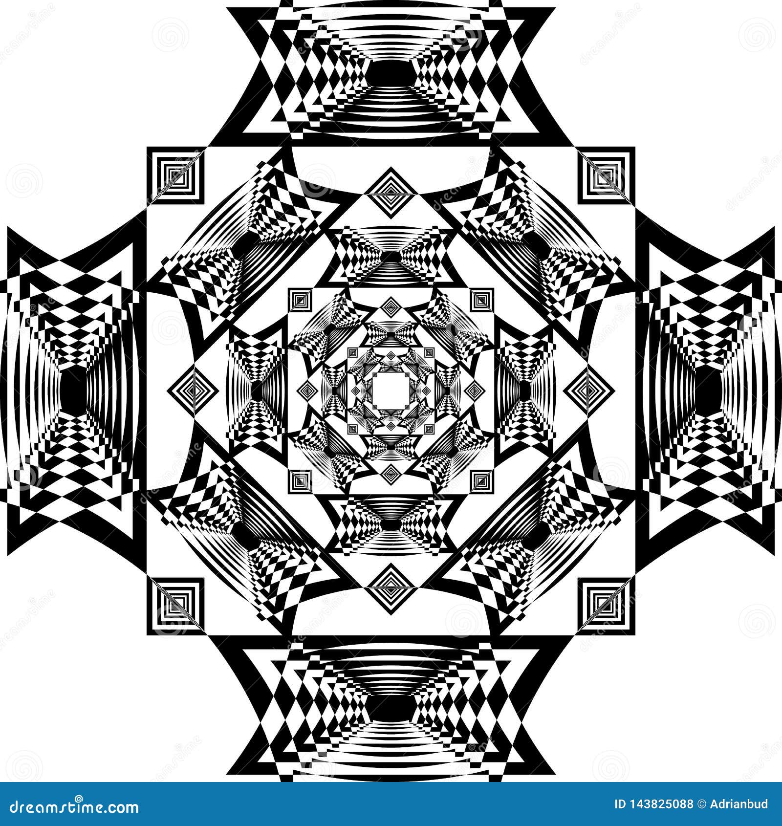 Abstract Pyramid Frame Multiple Perspective Stock Vector - Illustration ...