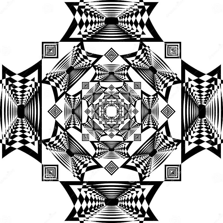 Abstract Pyramid Frame Multiple Perspective Stock Vector - Illustration ...