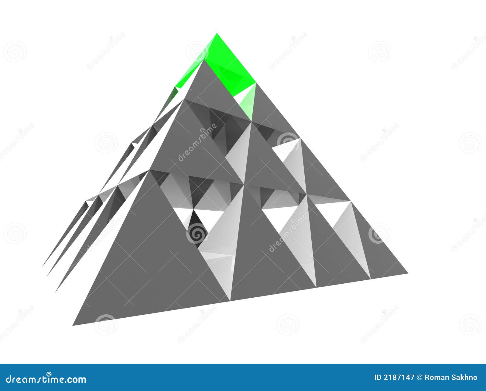 Abstract Pyramid with Green Stock Illustration - Illustration of ...