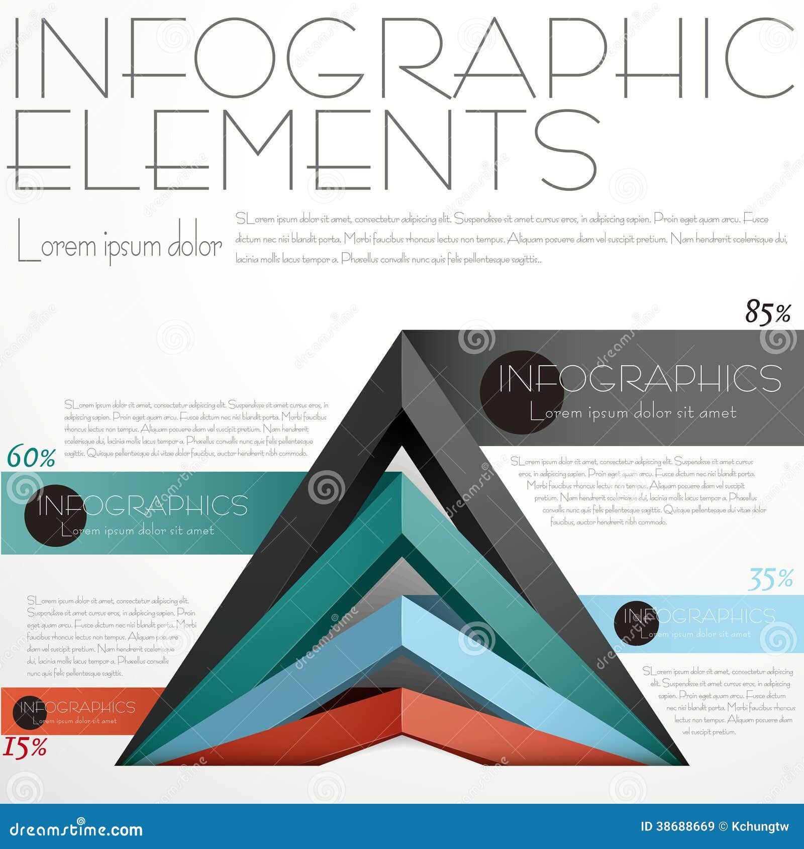 Abstract Pyramid Infographics Stock Vector - Illustration of options ...