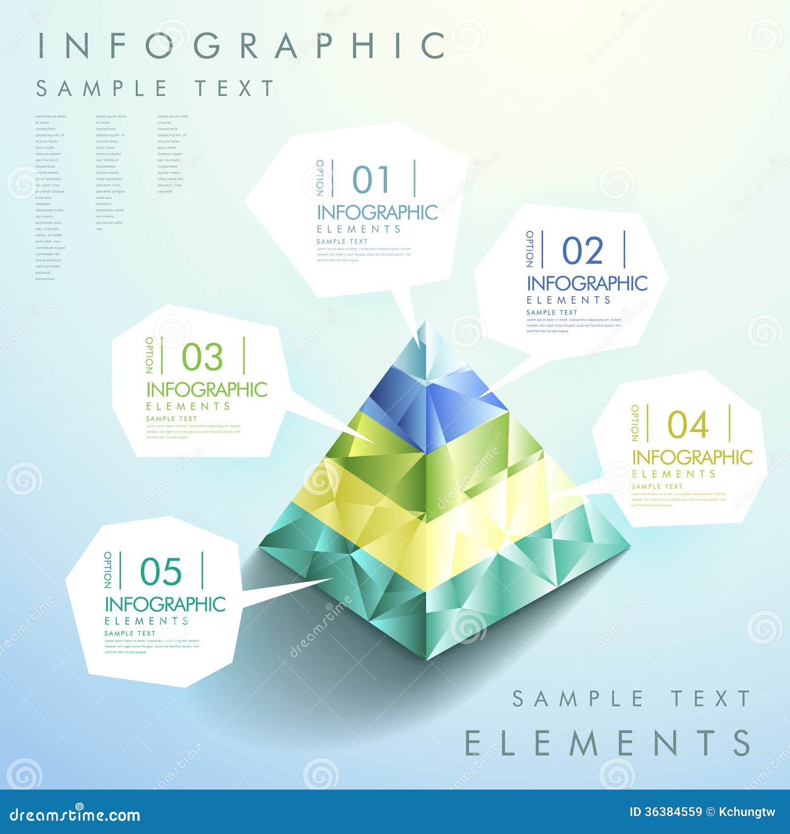 Abstract Pyramid Infographics Stock Vector - Illustration of form, step ...
