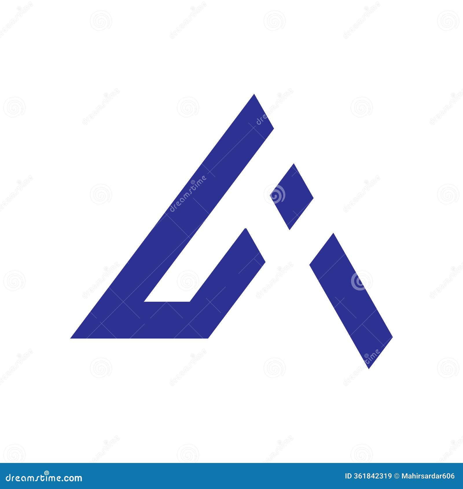 Abstract Pyramid Logo Icon Vector, White Background Stock Illustration ...