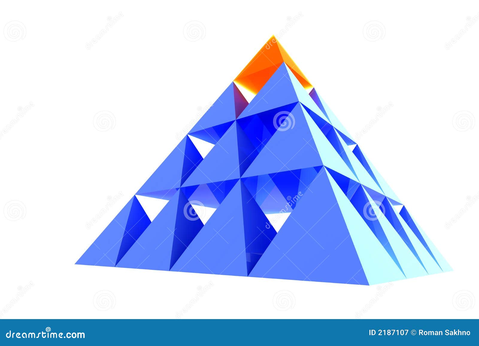 Abstract Pyramid with Orange Stock Illustration - Illustration of ...