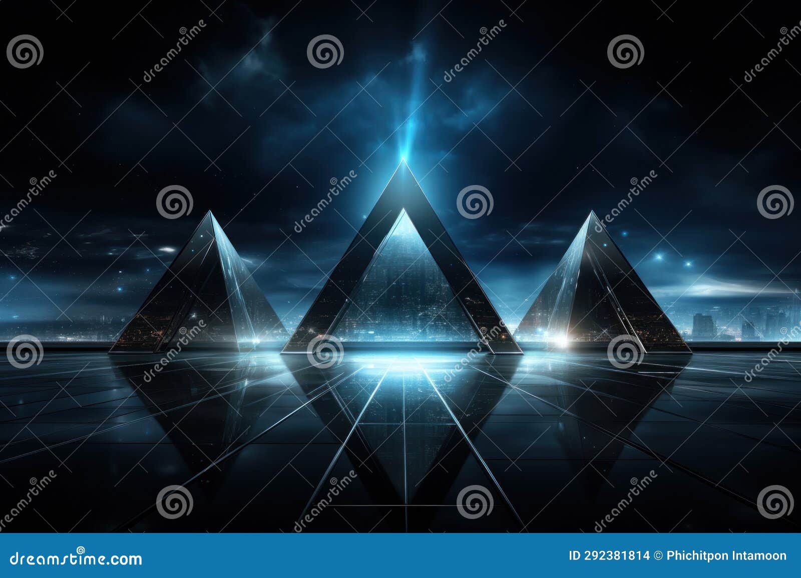 Abstract Pyramid Triangle Background on Black and White ,color ...