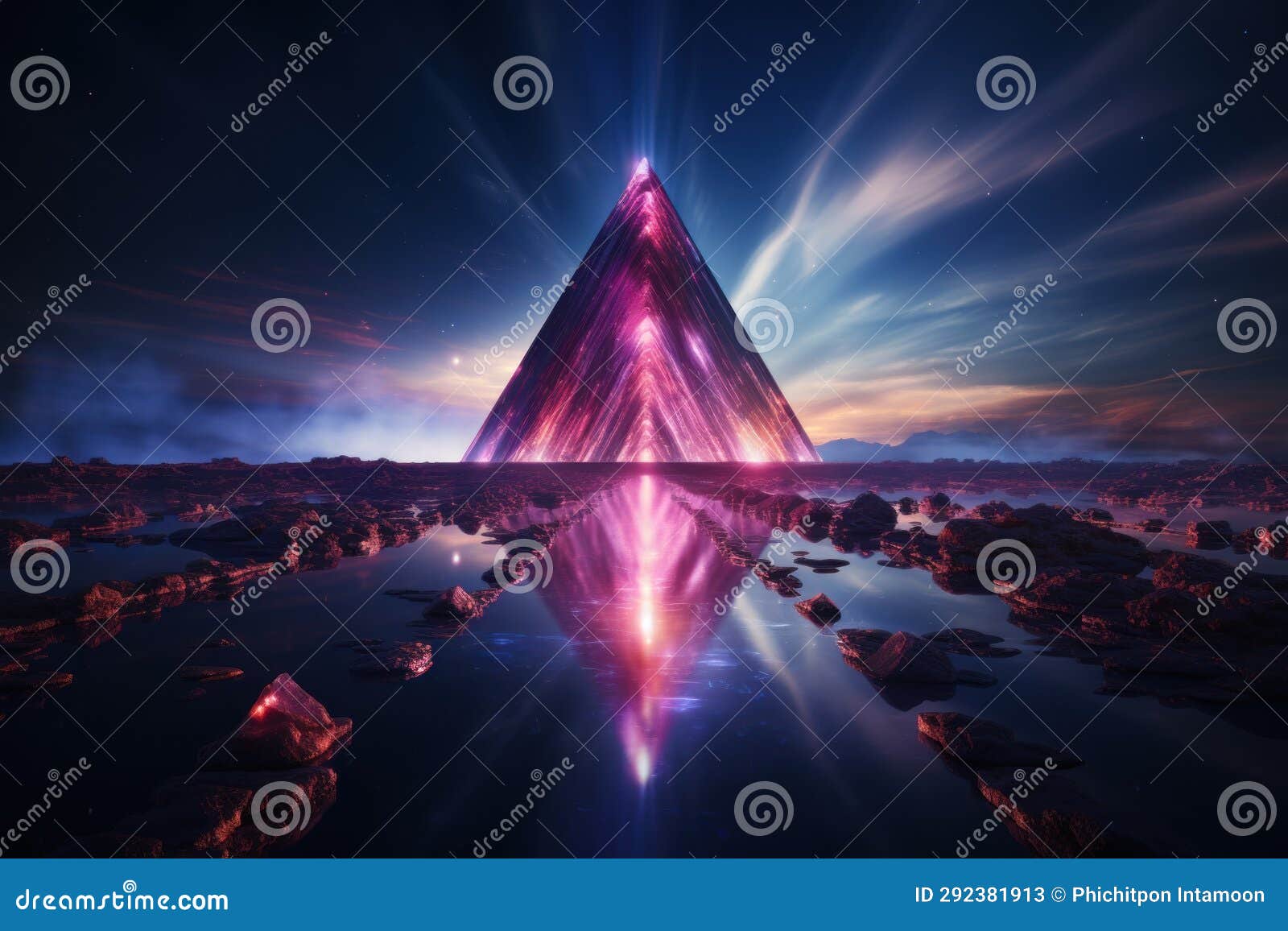 Abstract Pyramid Triangle Background on Black and White ,color ...